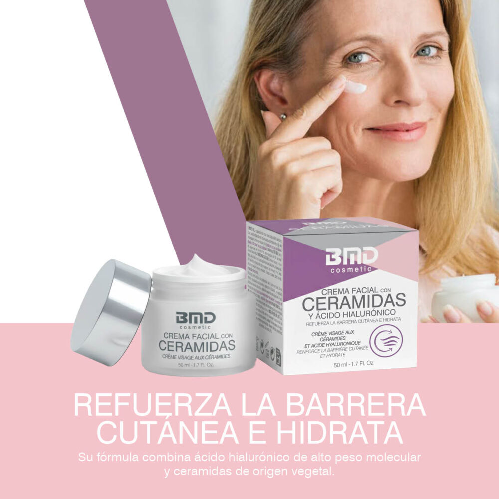 Crema facial con ceramidas y ácido hialurónico 50 ml - BEST DIET